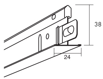 Ecophon T24 Profil główny Connect Wszystkie rodzaje: wzmocniony HD, Flexiform C1 C3 C4